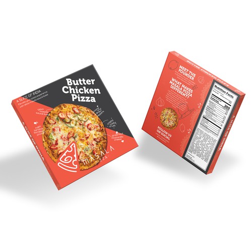 Designs | Masala Pizza Frozen Box - Indian Pizza | Product packaging ...