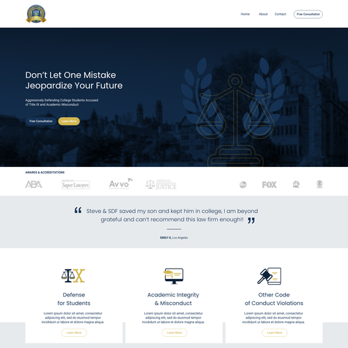 Designs | New Homepage Design For Law Firm - Layout and Instructions ...