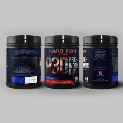 Design a Pre-Workout Supplement Label for Hard Iron Labs | Product ...