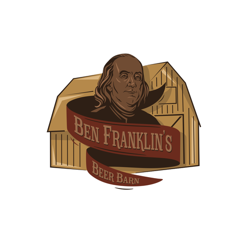 create an "eye catching" logo for Ben Franklin's Beer Barn | Logo ...