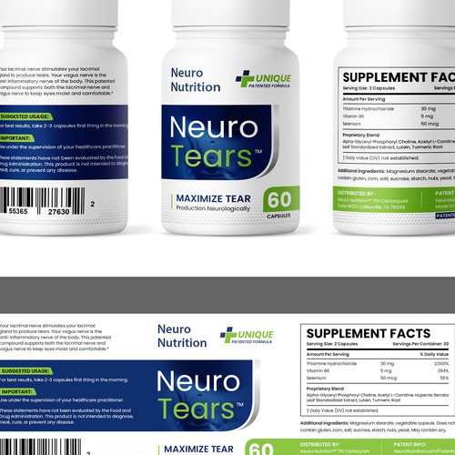 Designs | Supplement label for exciting newly patented product ...