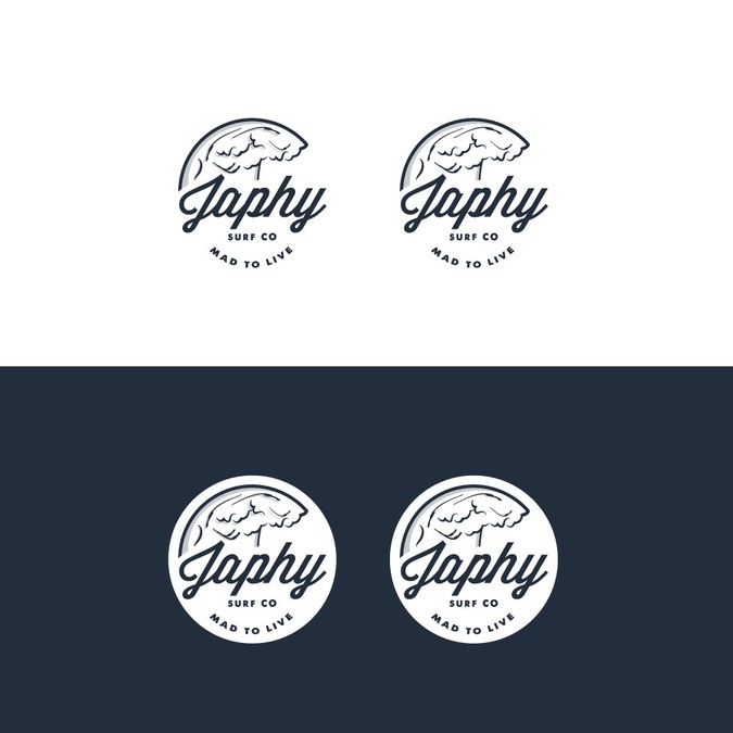 Create a simple, authentic logo for Japhy Surf Co., a 1950's inspired ...