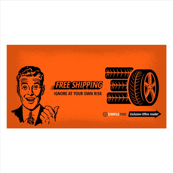 Comedic approach to Tire company special announcement | Banner ad contest