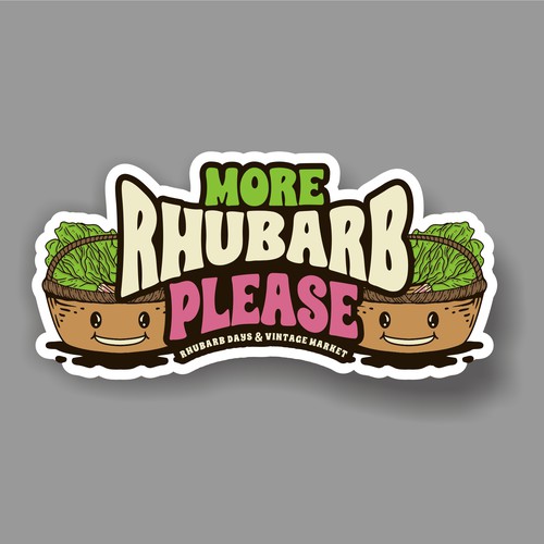Designs | Rhubarb Days "More Rhubarb, Please" Sticker | Sticker contest
