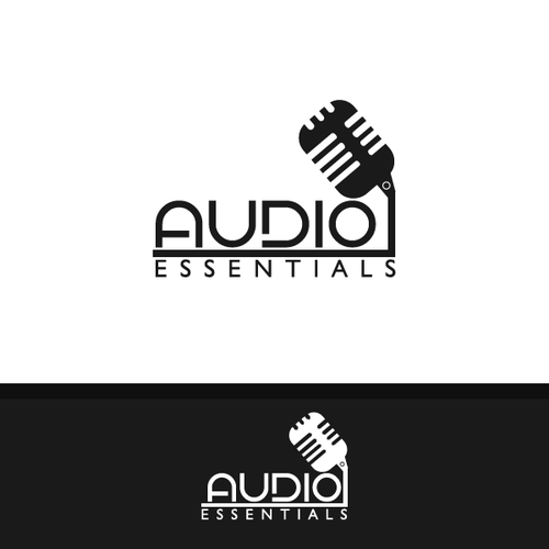 Audio Essentials Logo with old timey Microphone | Logo design contest