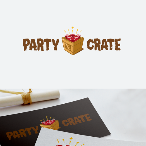 Logo for Party Crate, the box with a party inside! | Logo design contest