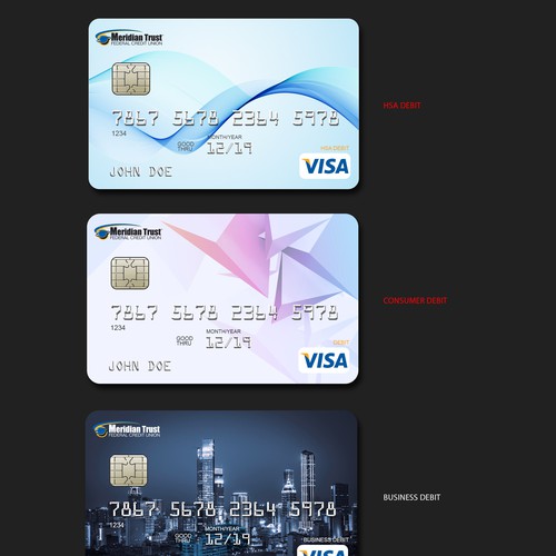 Looking for Debit Card Designs, Need 3 different versions | Other ...