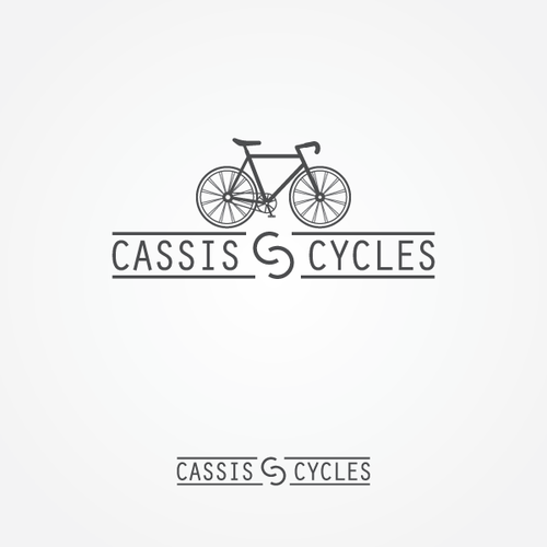 CASSIS CYCLES classic font with interconnected "C"s in the middle for ...