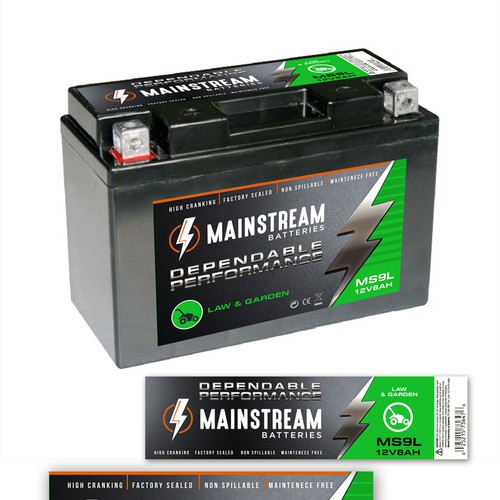 Design a professional automotive battery label | Concours: Packaging ...