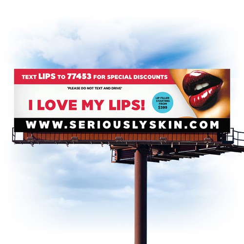 Lip filler Billboard for Medical Spa | Signage contest