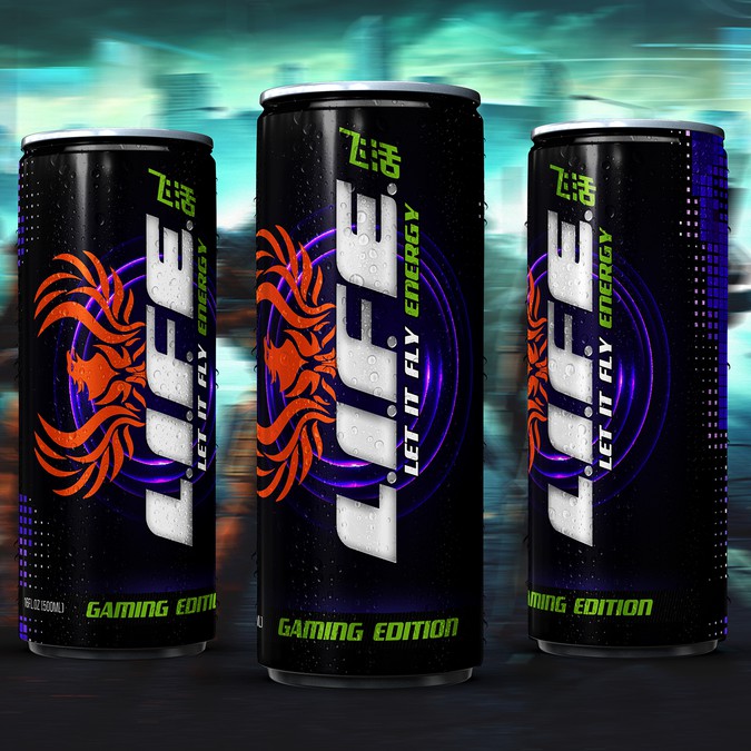 LIFE Energy Drink for online e-gamers | Product packaging contest