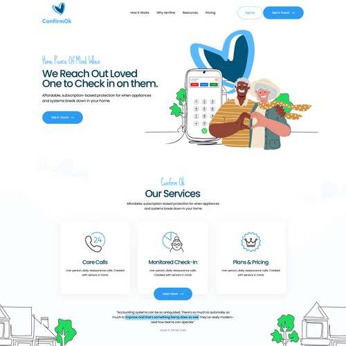 Designs | We need a captivating landing page for a call reassuarnce ...