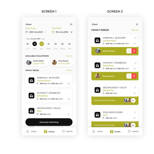 Designs | Volunteer App for Child Welfare and Family Advocacy | App ...