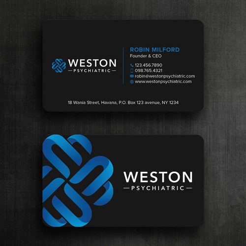 Designs | Design a professional business card for mental health ...