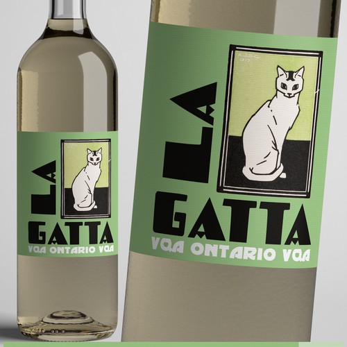 Designs | New fun "cat" wine label for female consumers | Product label ...