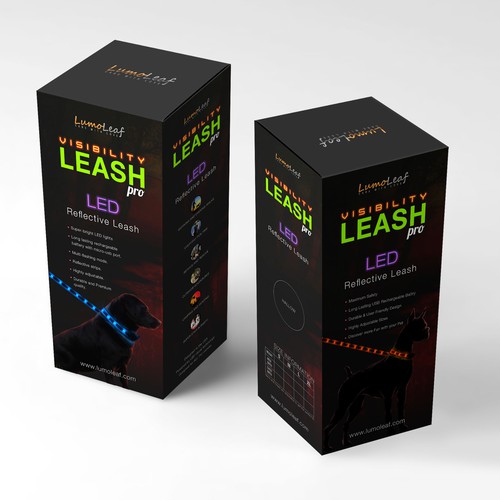 LumoLeaf Visibility Leash/Collar needs a Attractive Package Look ...