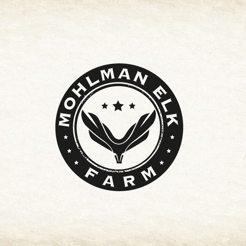 Create a elk antler illustrated logo using our bull image for Mohlman ...