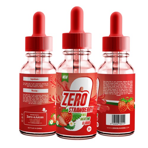 Modern & Vibrant E Liquid Bottle Design | Product label contest