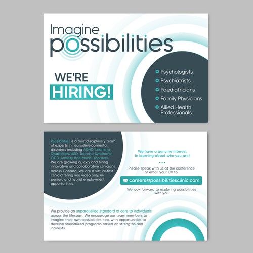 Designs | Design a Postcard to attract job seekers at Conference ...