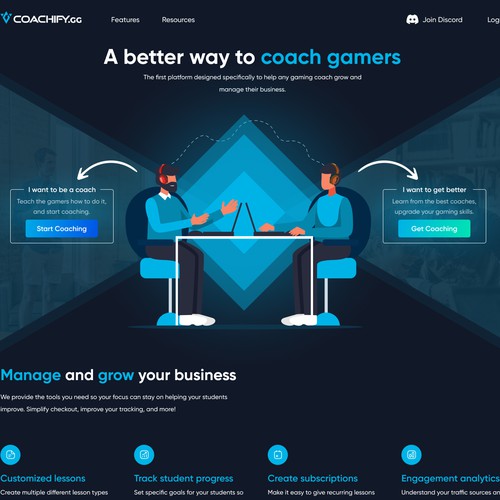 Designs | Home page redesign for a video game coaching platform ...