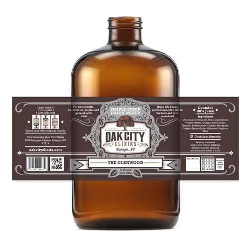 Create a bottle label for a premium drink mixer | Product label contest