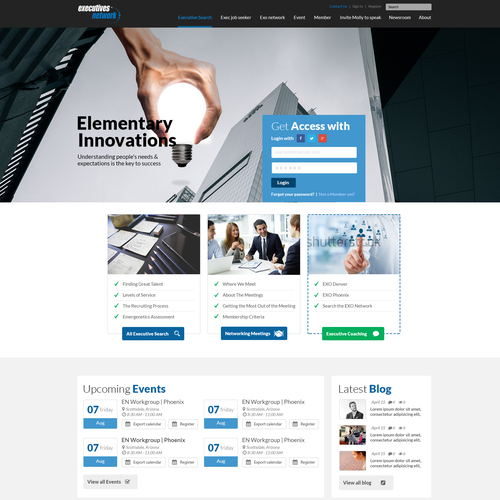 Design a website for Executives Network, an innovative executive search ...