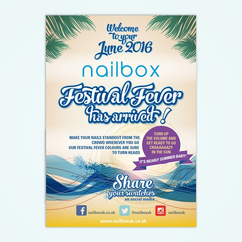 Create an A6 flyer for a monthly subscription box in the beauty niche ...