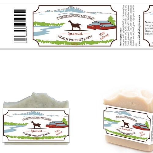 Create a striking soap label for our natural soap company with more ...
