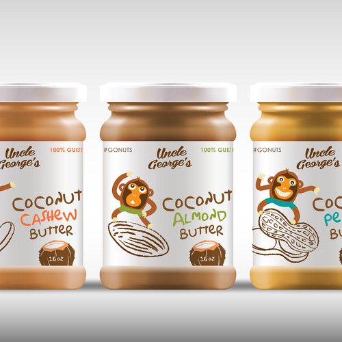 Nut butter label design | Etiketten Wettbewerb