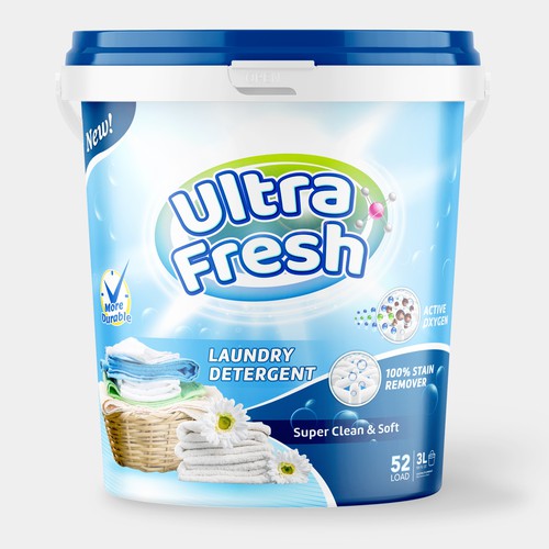 Designs | Ultra Fresh laundry soap label | Product label contest