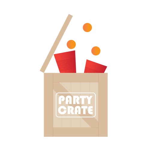 Logo for Party Crate, the box with a party inside! | Logo design contest