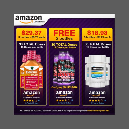 RoboCough price comparison ad | Postcard, flyer or print contest