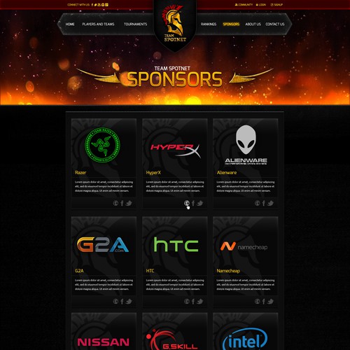 Designs | team spotnet | Web page design contest