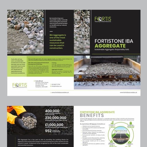 Designs | Product Brochure (Fortistone IBA Aggregate) | Brochure contest