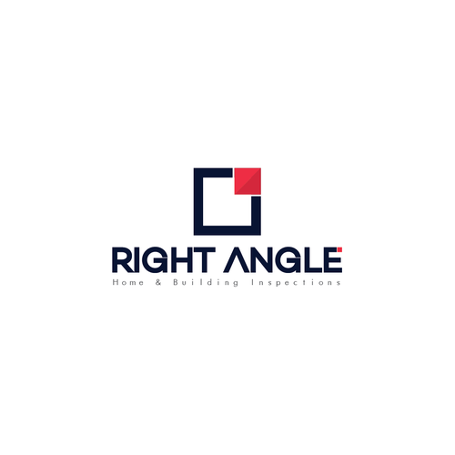 Right Angle Logo Golden Angle Right Symbol On Red Matte Gold Plate A