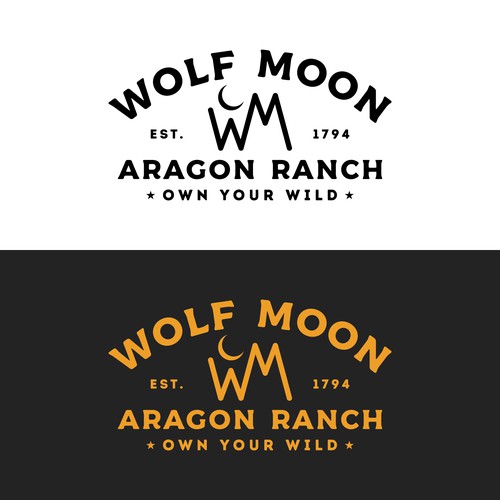 Designs | Design a logo for our ranch Wolf Moon Aragon Ranch that ...