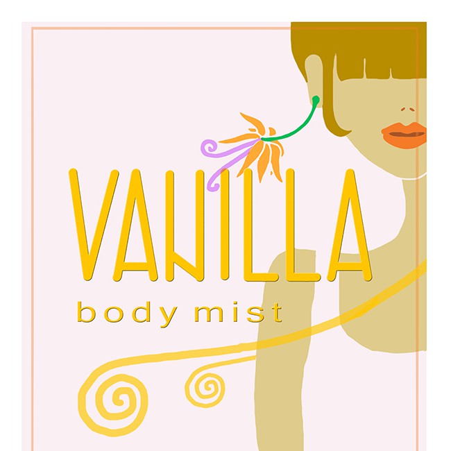 Create an original Vanilla Body Spray label that will fly off the ...