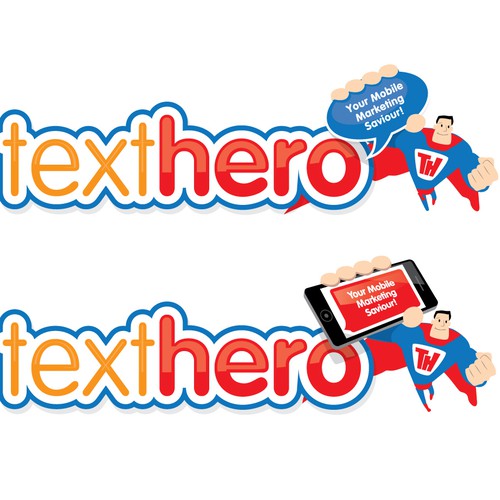 TextHero - Fun Cartoon Super Hero Logo | Logo design contest