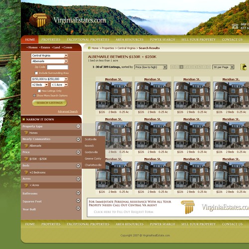 Skin Three Wireframes for Real Estate Website Re-design | Web page ...