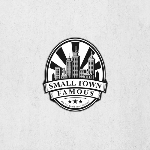 Create a cool logo for a new intriguing podcast Small Town Famous ...
