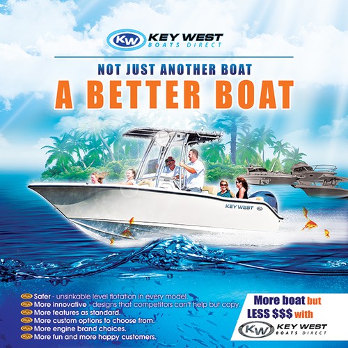 Stunning boat advert needed for Key West Boats | Postcard, flyer or ...