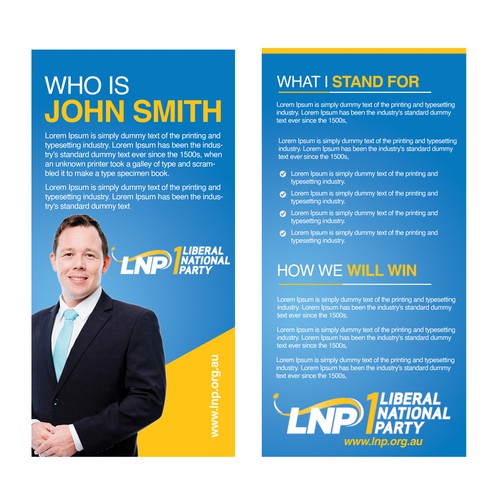 Designs | Political Candidate Brochure | Postcard, flyer or print contest
