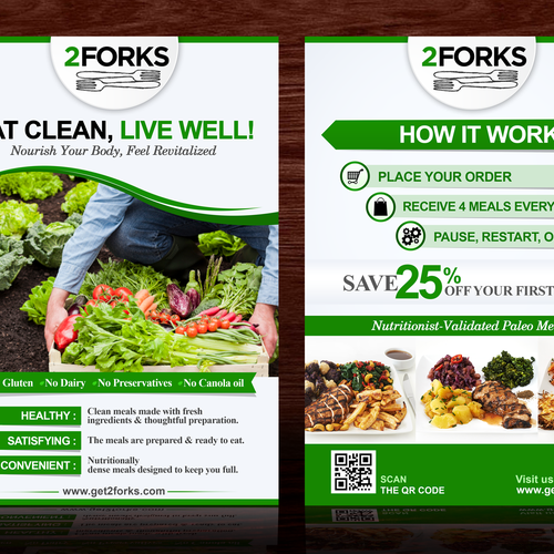 Create a Simple Handout Flyer for Premium Pre-Packaged Paleo Food ...