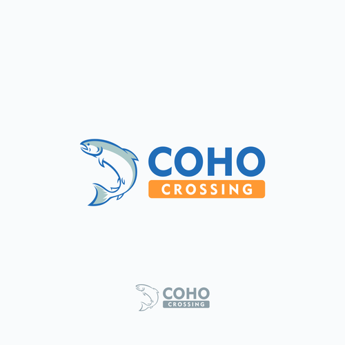 Design a splashy Salmon inspired logo for Coho Crossing | Logo design ...