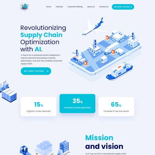 Designs | Modern, AI-Powered Supply Chain Optimization Website Design ...