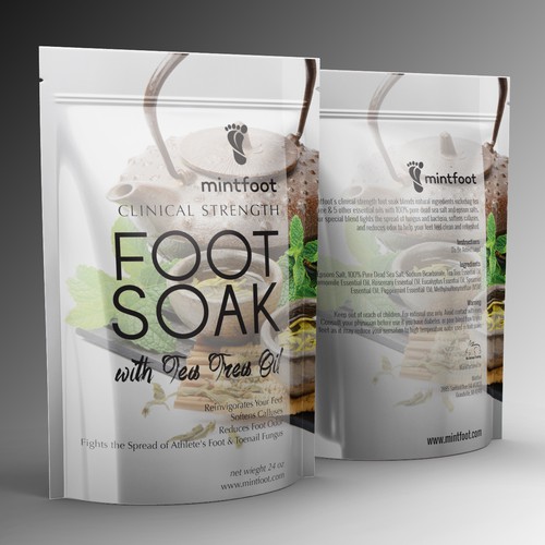 Designs | Design a Memorable Pouch Package for a Sea Salt Foot Soak by ...