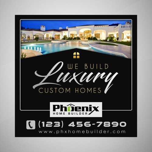 Home Sign DESIGN EXPERTS NEEDED:Custom Home Builder Needs a Stunning ...