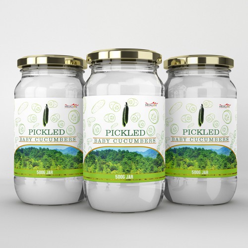New Label for Pickled Baby Cucumbers 500g Jar | Product label contest