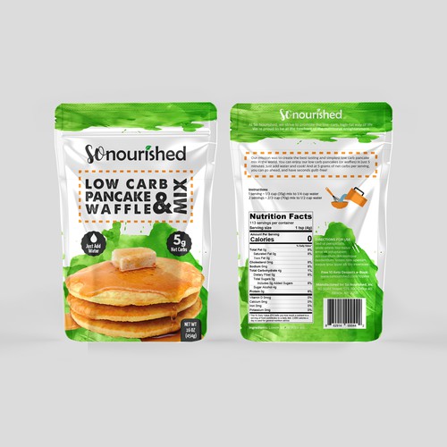 Design a pancake mix bag for So Nourished! | Product packaging contest