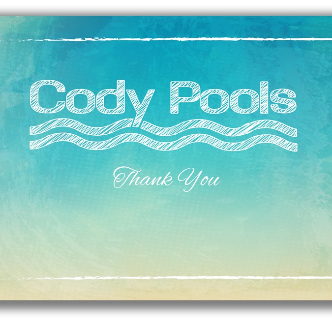 Create a unique Thank-You card for swimming pool designer | Card or ...